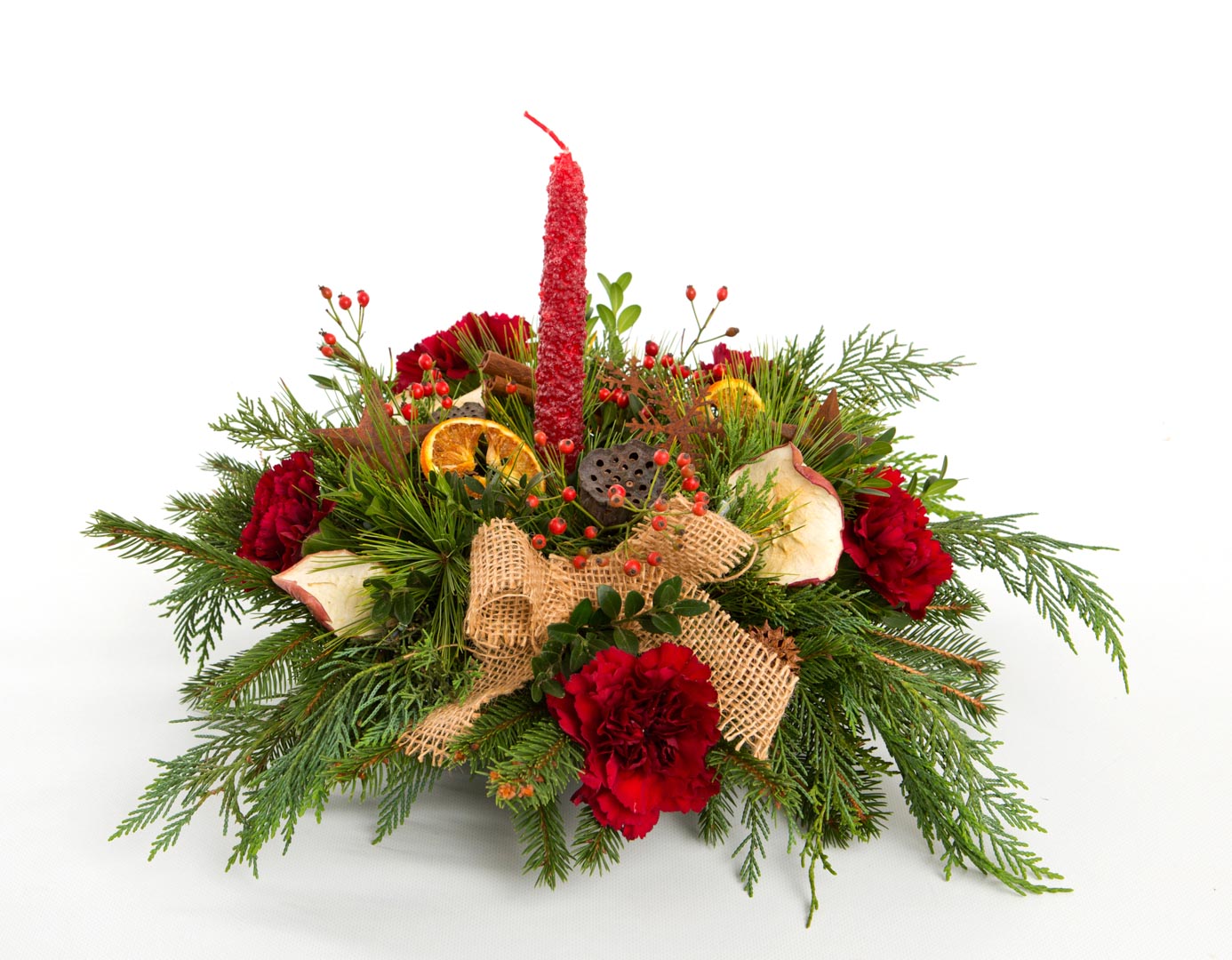 Christmas Flower Arrangements - Pinewood and Posies